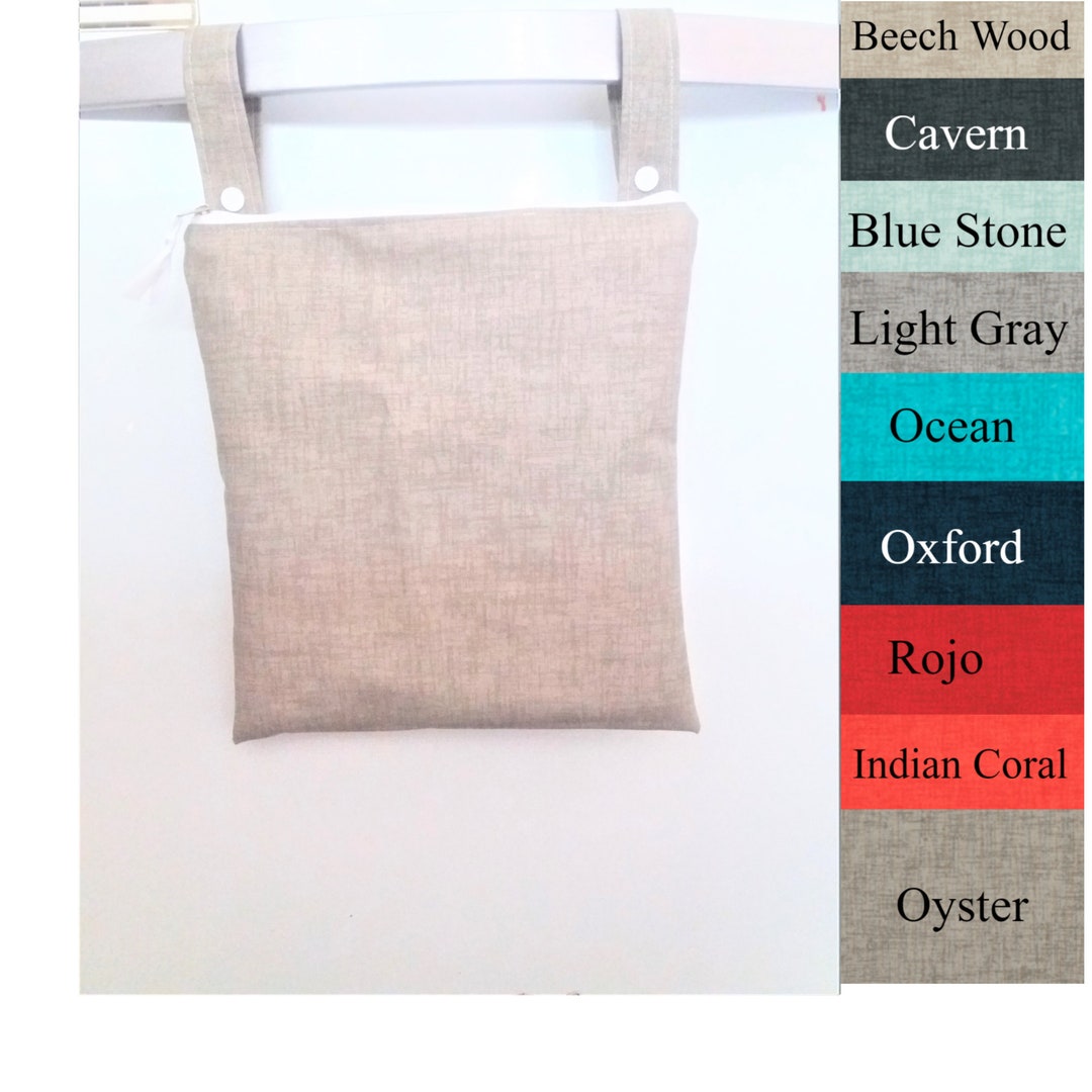 Solid Tonal Color Wet Bag or Travel Bag for Kitchen Towels, Swimsuits ...