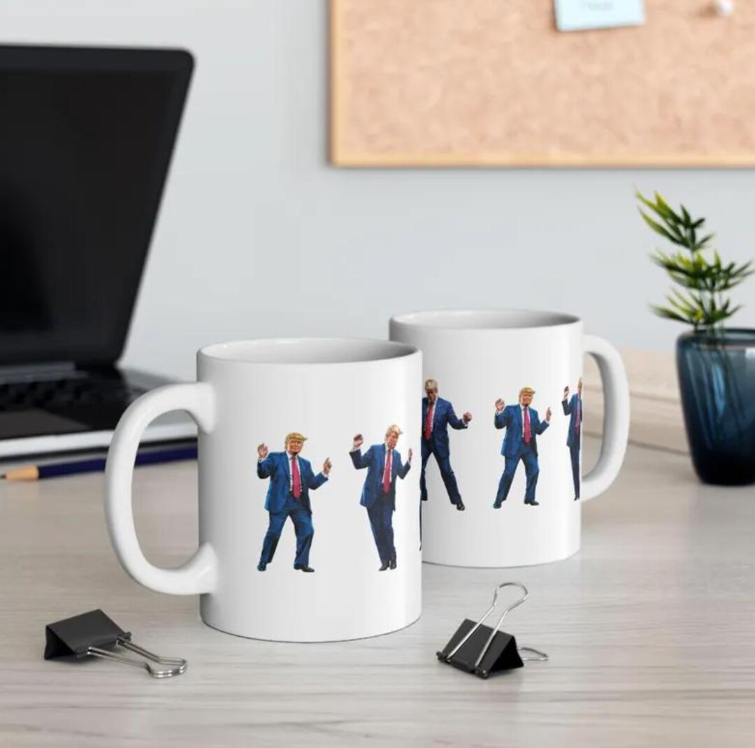 Trump Dance Mug, Funny Trump Dancing Mug, Political Cup, Trump Lover ...