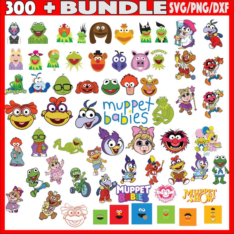 300 Muppets Svg Bundle PNG-SVG-DXF - Etsy