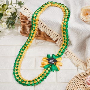 Custom Graduation Lei With Grad Cap, Handcrafted Satin Garland ...