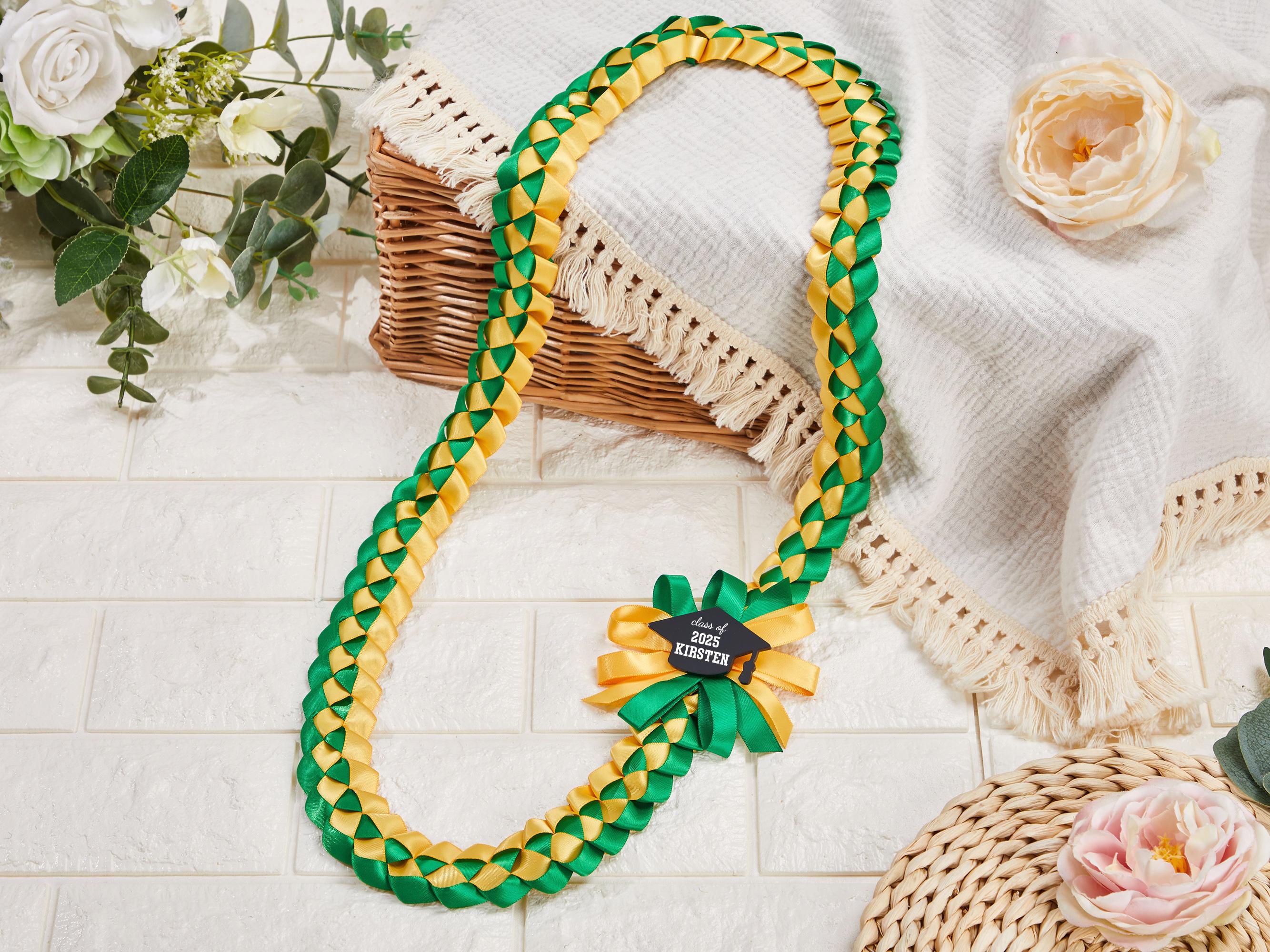 Custom Graduation Lei With Grad Cap, Handcrafted Satin Garland ...