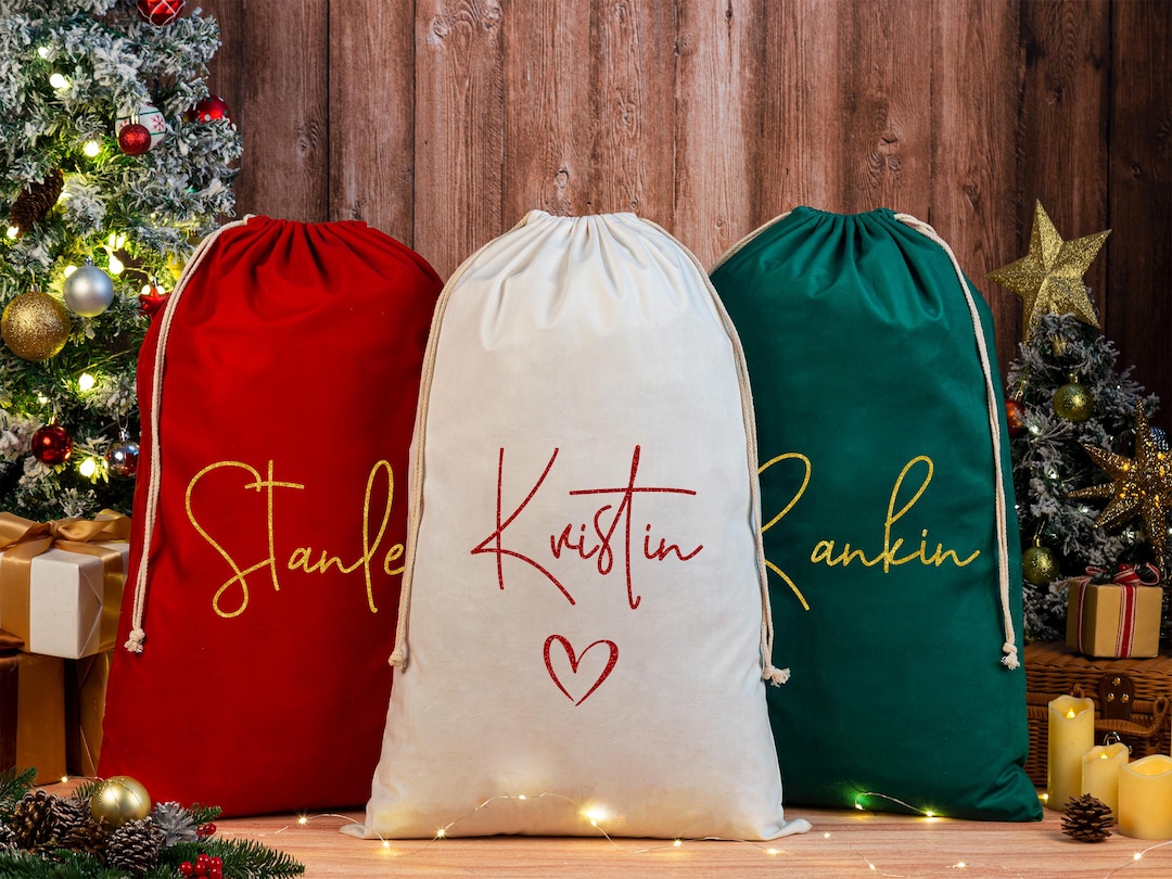 2024 Large Santa Sack,christmas Gift Bag,christmas Stocking Sack,santa ...