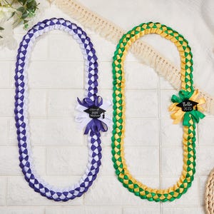 Custom Graduation Lei With Grad Cap, Handcrafted Satin Garland ...