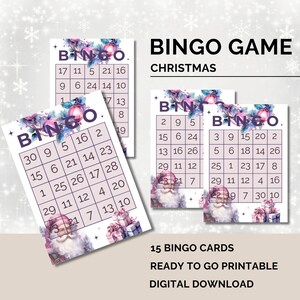 15 Printable Christmas Bingo Cards | Christmas Bingo | Christmas Party ...