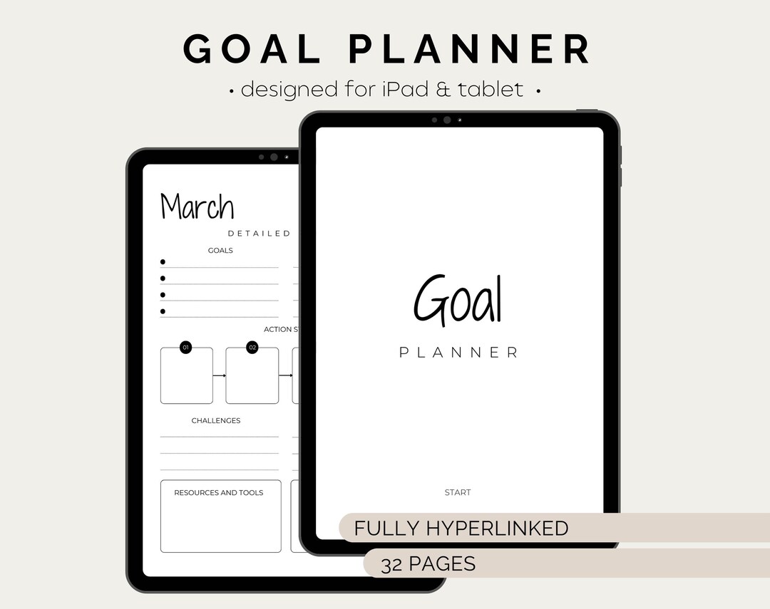 Digital Goal Planner, Goodnotes Notability Planner, Digital Template ...