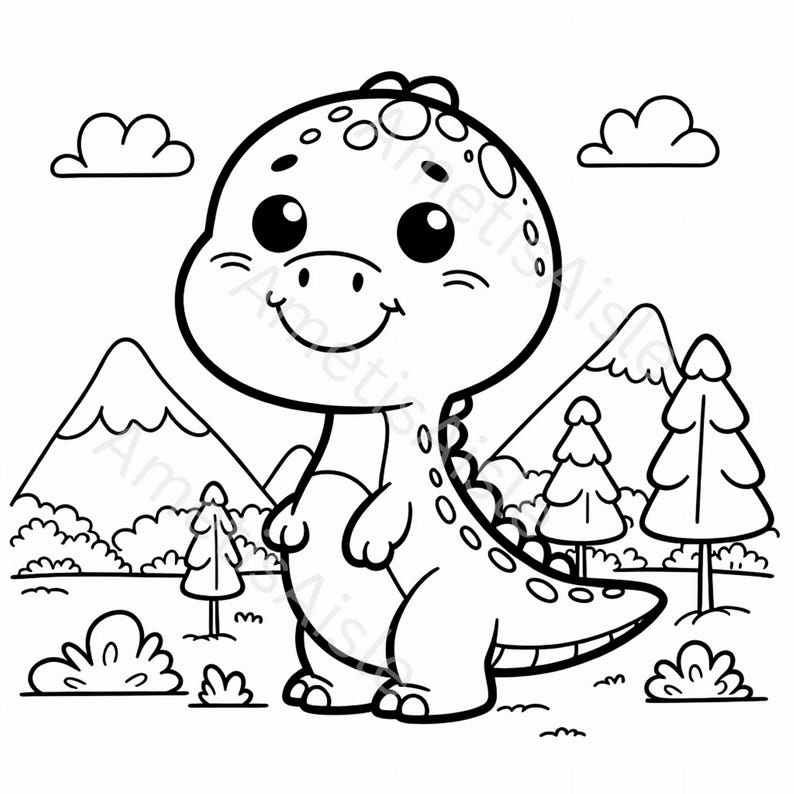 Printable Dinosaur Coloring Pages for Kids. Fun and Educational ...