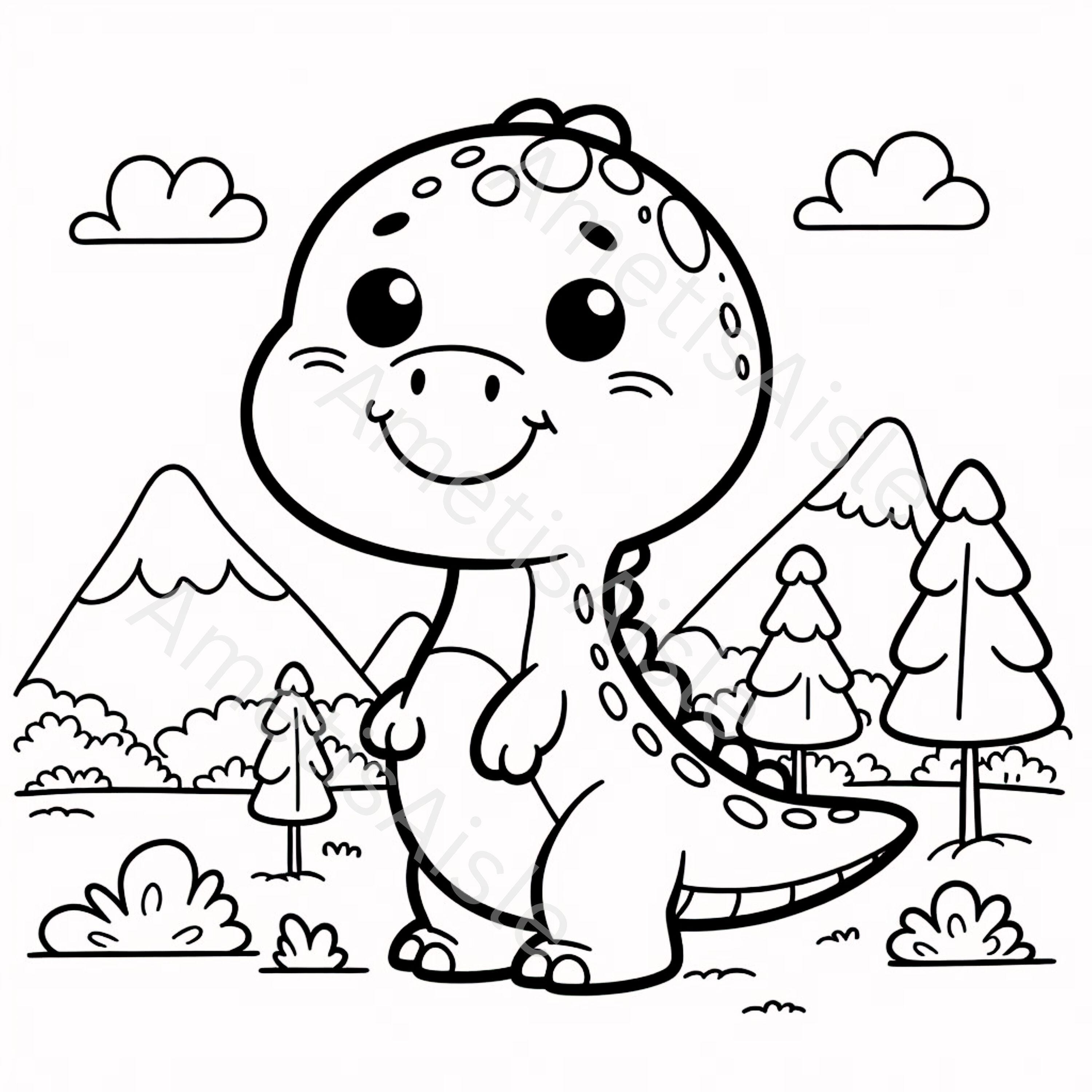 Printable Dinosaur Coloring Pages for Kids. Fun and Educational ...