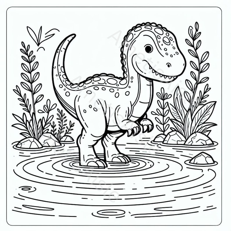 Printable Dinosaur Coloring Pages for Kids. Fun and Educational ...