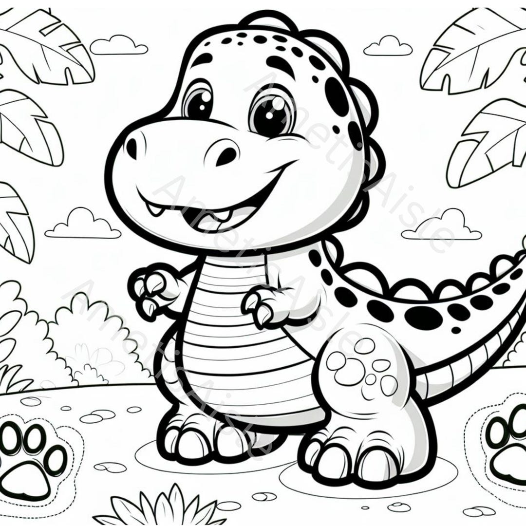 Printable Dinosaur Coloring Pages for Kids. Fun and Educational ...