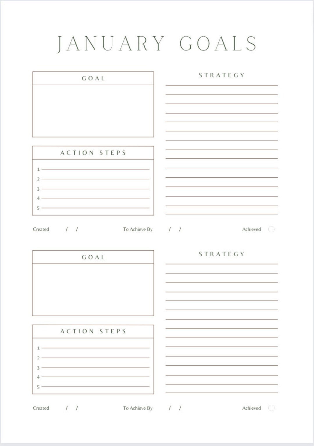 Personal Planner Bundle, Printable, Digital Download, Daily, Monthly ...