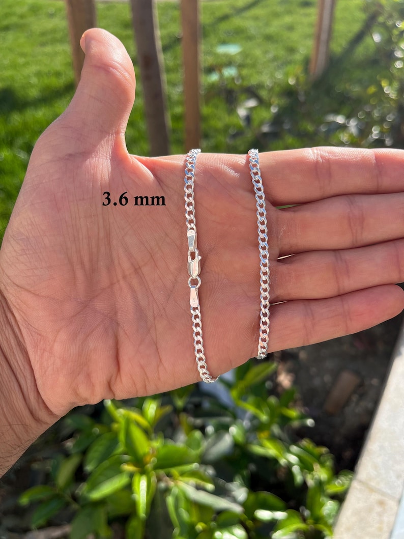 925 Sterling Silver Curb Chain, Silver Chain Necklace, Solid Silver ...