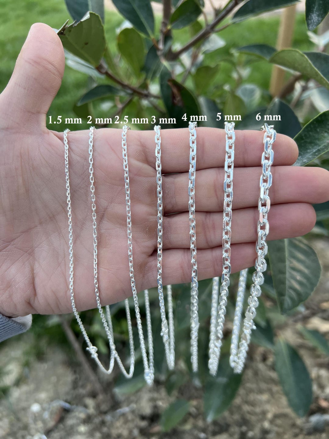 Solid 925 Sterling Silver Anchor Chain Necklace, Anchor Link Chain ...