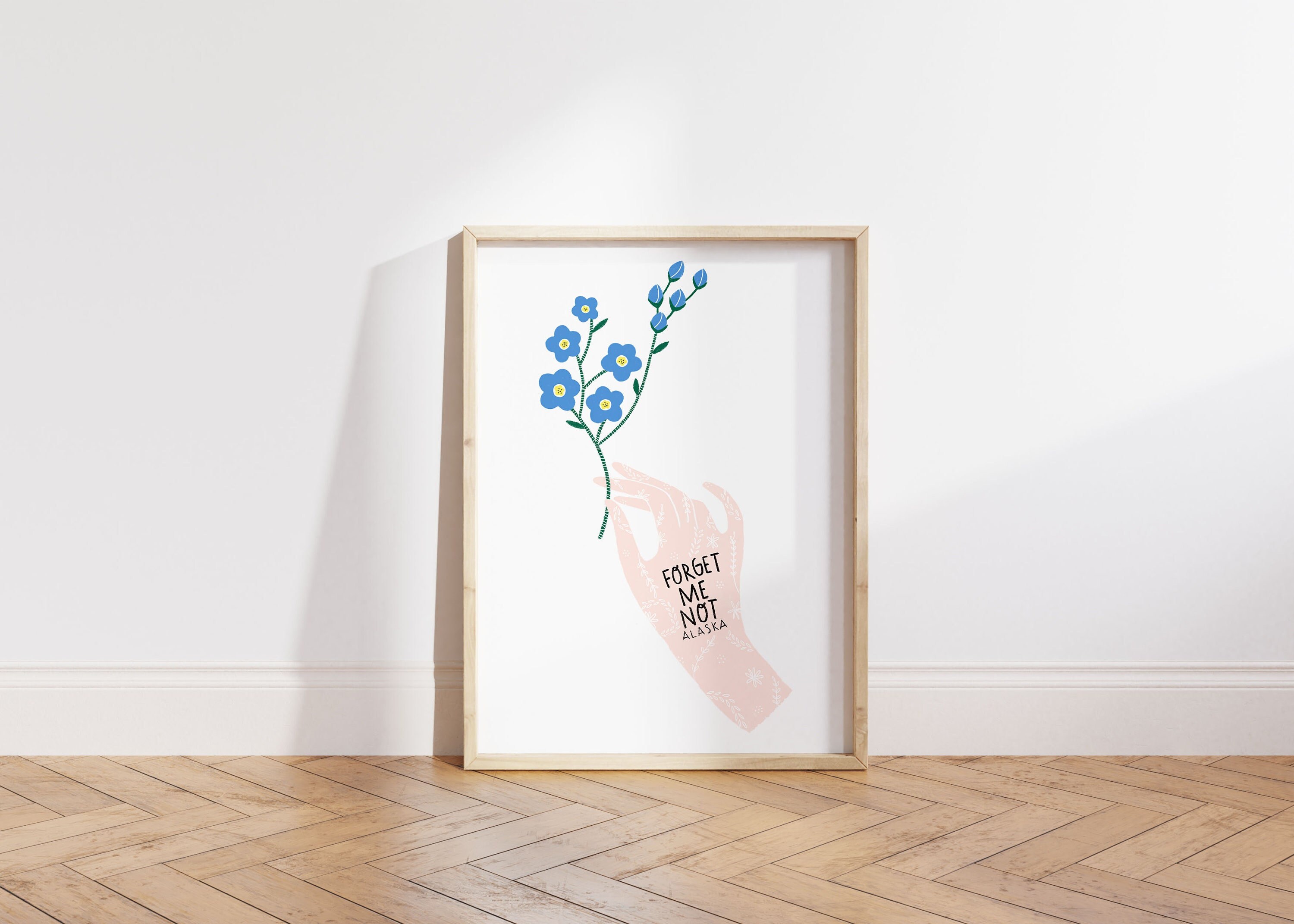 Art & Collectibles State Flower Alaskan Forget Me Not Alaska State ...