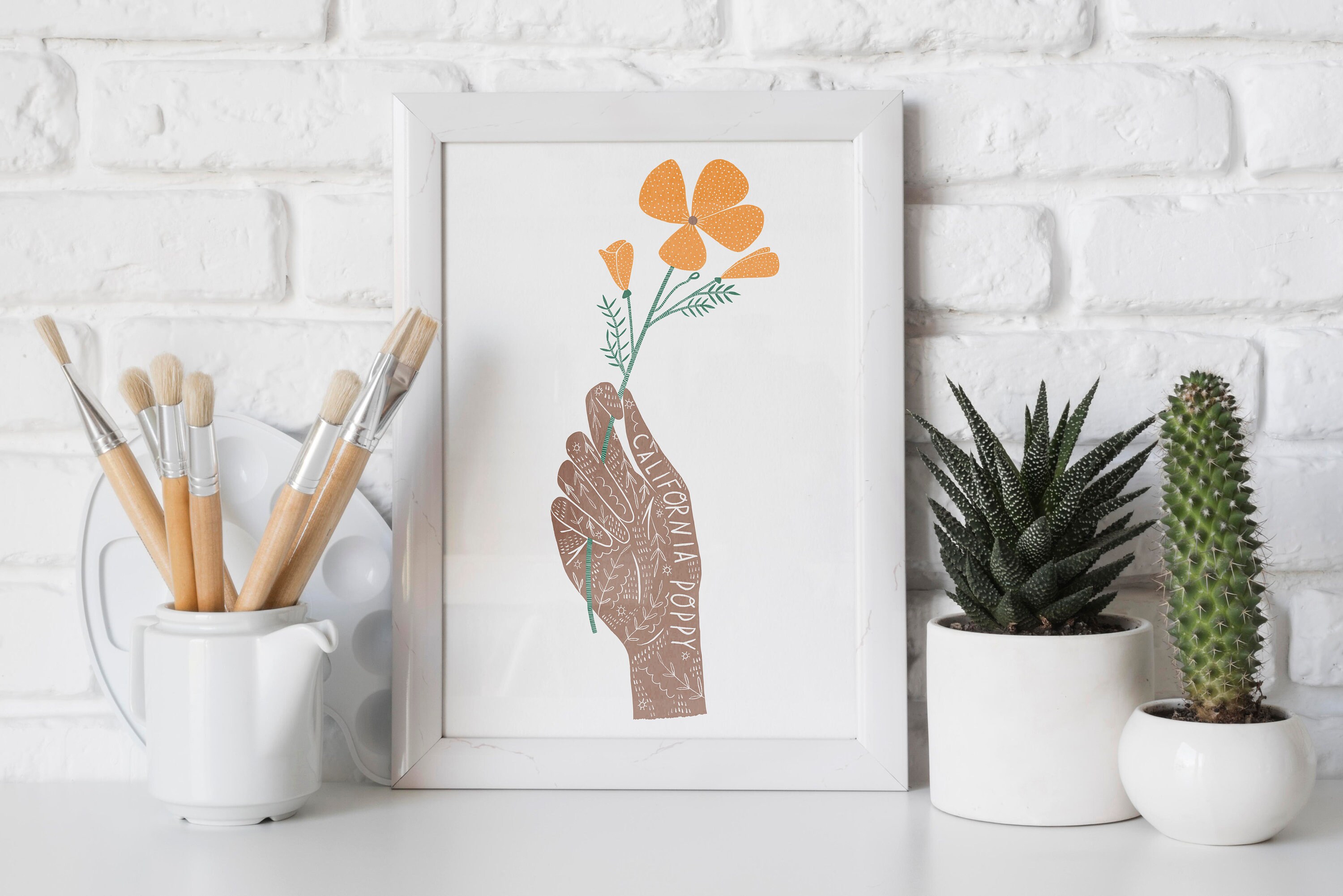 California State Flower Art Print California Poppy State - Etsy