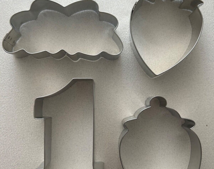 Strawberry Cookie Cutter Set, You Pick Your Cutters, Jam Jar, Number ...