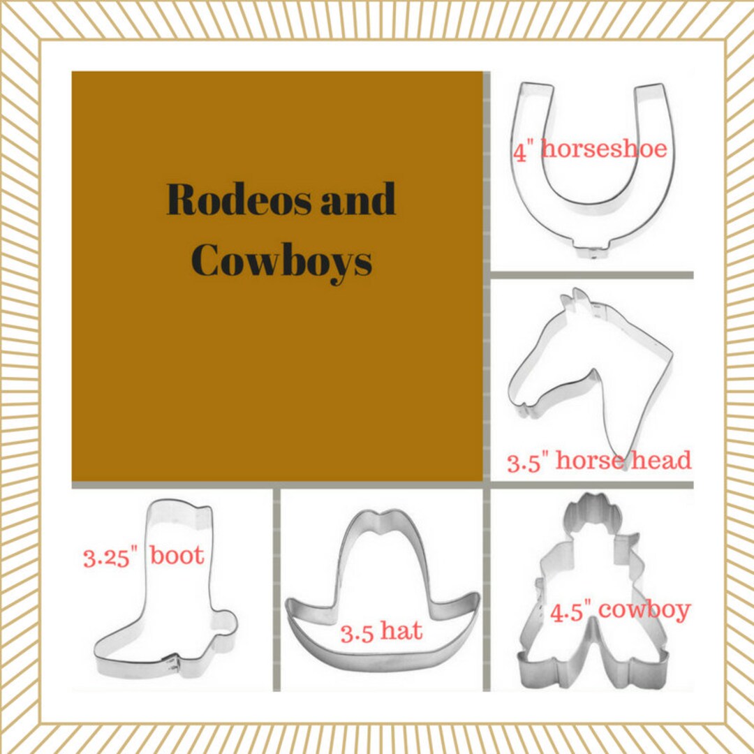 Cowboy Cookie Cutter Set, You Pick Your Set, Western Rodeo Party Food ...