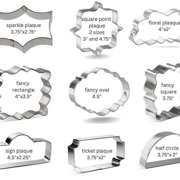 Plaque Cookie Cutter - Etsy