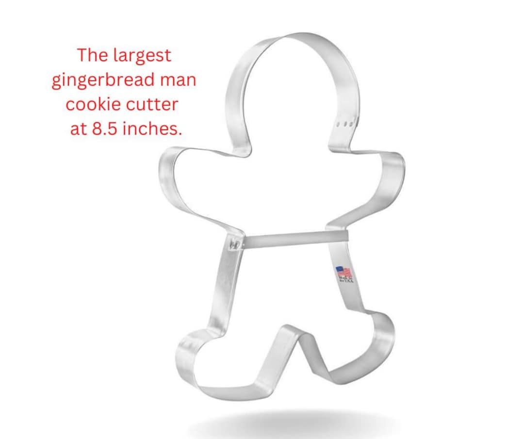 Extra Large Gingerbread Man Cookie Cutter, 8.5 Tall With Brace, Big or ...