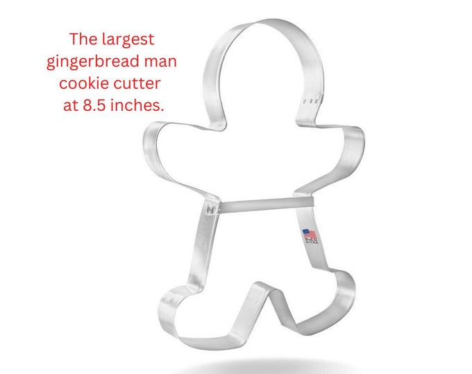 Extra Large Gingerbread Man Cookie Cutter, 8.5" Tall With Brace, Big or ...