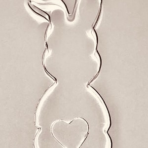 Easter Bunny Cookie Cutter Set of 2, Mini Heart and Chocolate Bunny ...