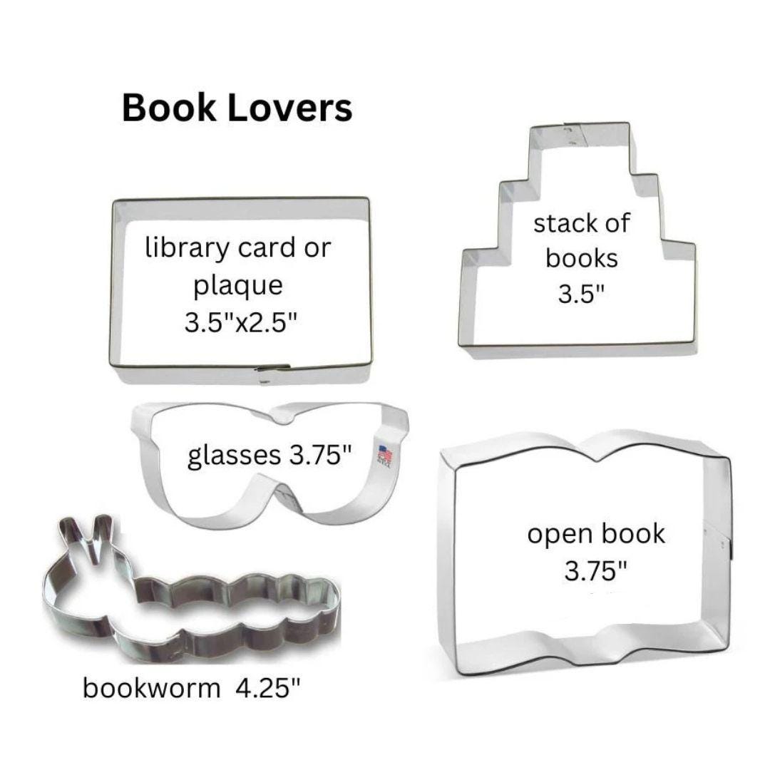Book Lovers Cookie Cutters, You Pick, Book, Library Card, Glasses ...