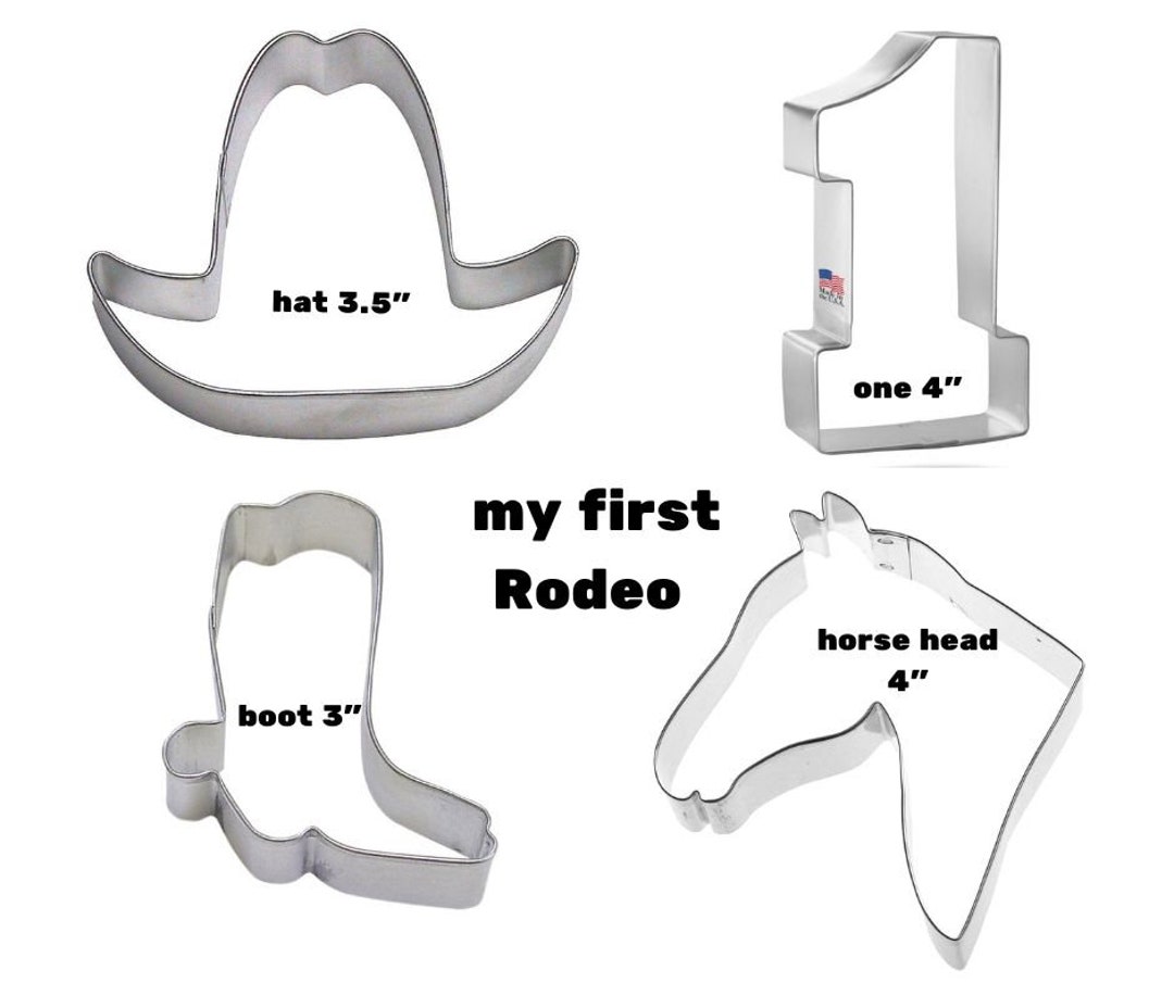 My First Rodeo Cookie Cutter Set, You Pick Cutters, Cowboy Boot or Hat ...