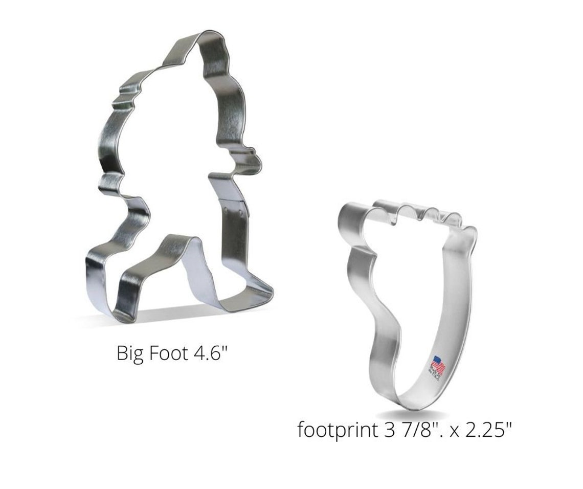 BIG FOOT Cookie Cutter Set of 2 Big Foot Foot Print - Etsy