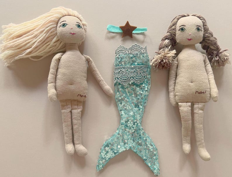 Mermaid Doll Sewing Pattern and Tutorial Instant Download: Personalized ...