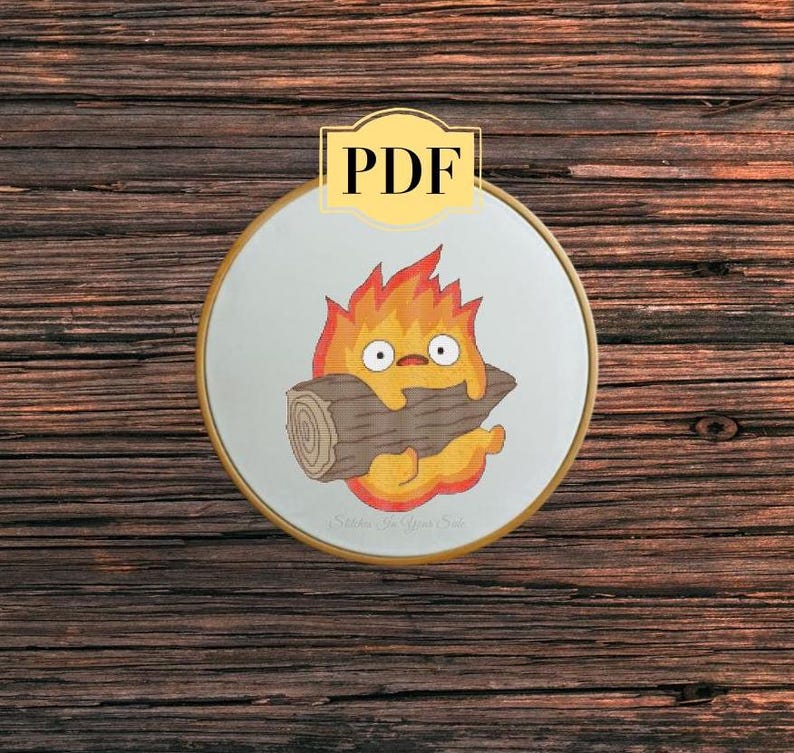 Calcifer - Hanging in There Cross Stitch Pattern - Etsy