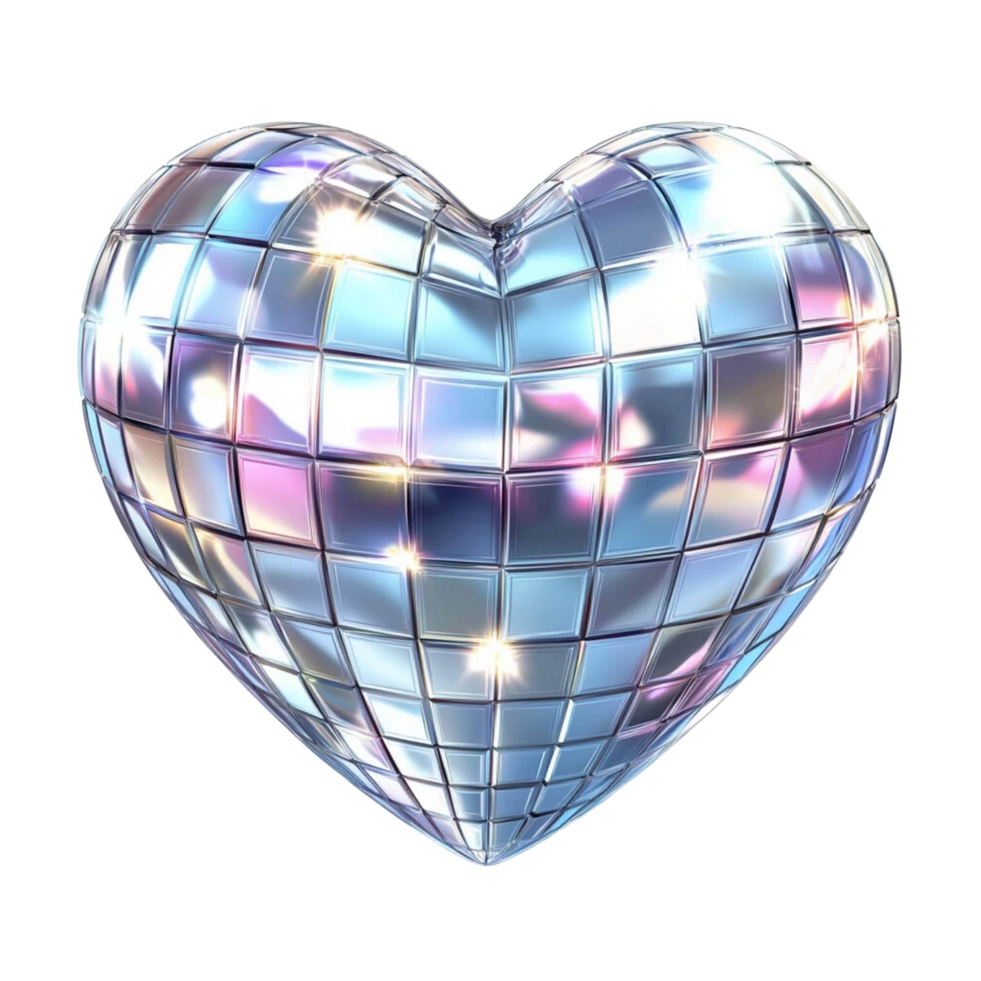 Heart Disco Ball Clipart - Digital Set (112 Images of Heart-shaped ...