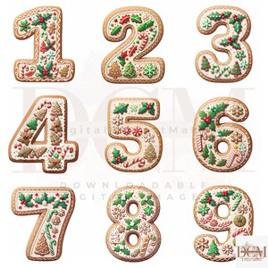 White Gingerbread Alphabet Clipart - Christmas Cookie Digital Download ...