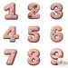 Pastel Pink Alphabet and Numbers Clipart - 36 Elegant Digital Images ...