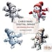 Snowman Skating Clipart - 10 Winter Scenes With Scarves, Hats, and ...