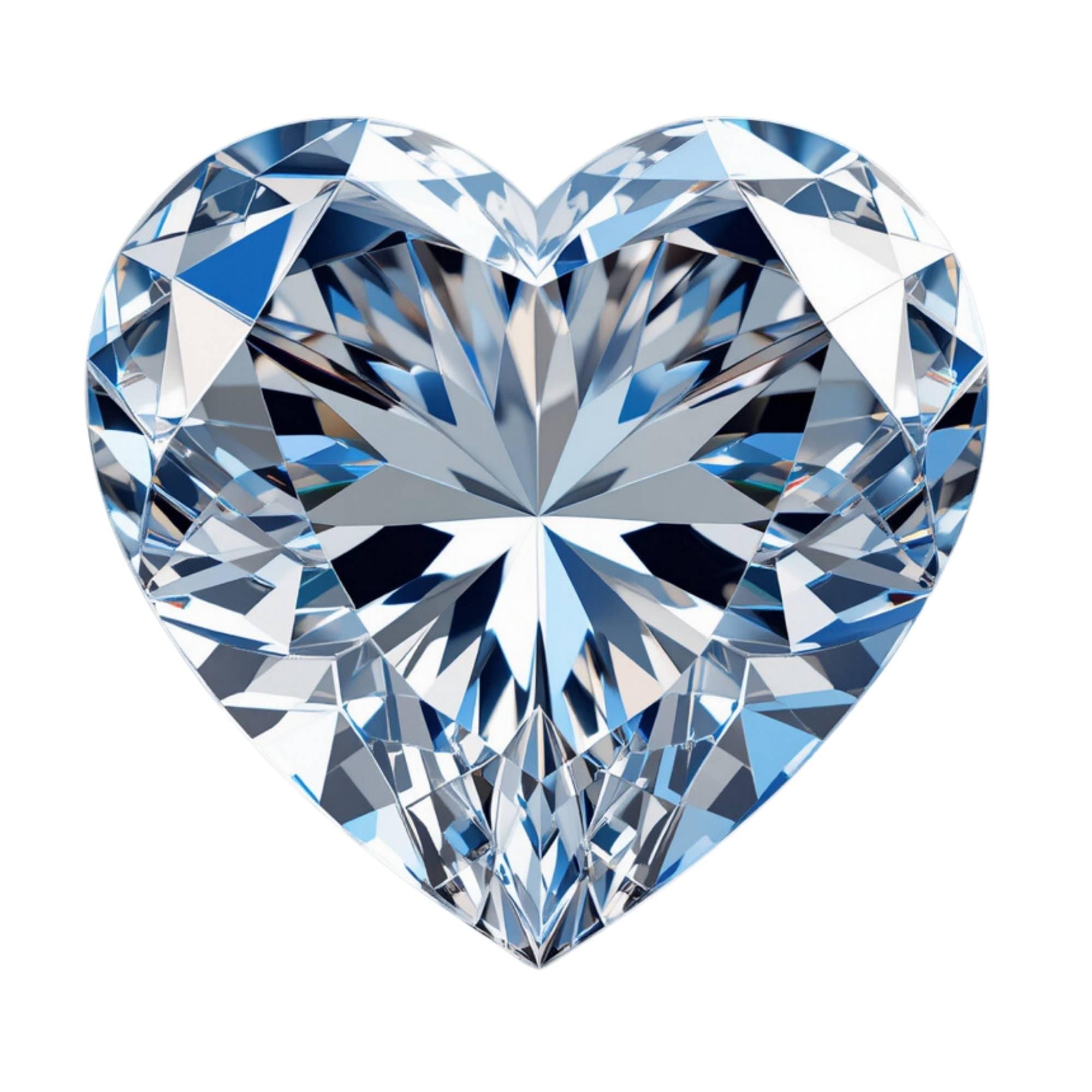 Heart-shaped Diamond Clipart - Digital Set (82 Images of Colored Heart ...