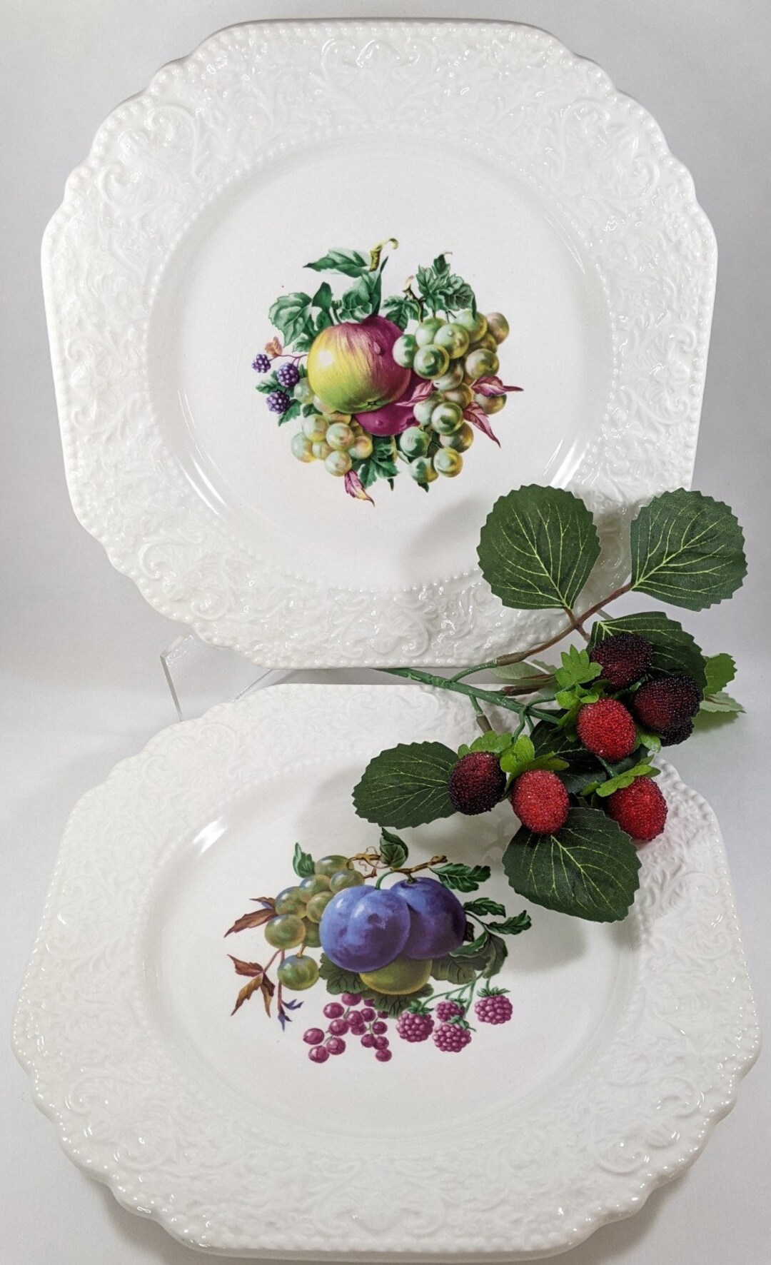Lord Nelson Fruit Plates Country Cottage Chic Set of Two - Etsy