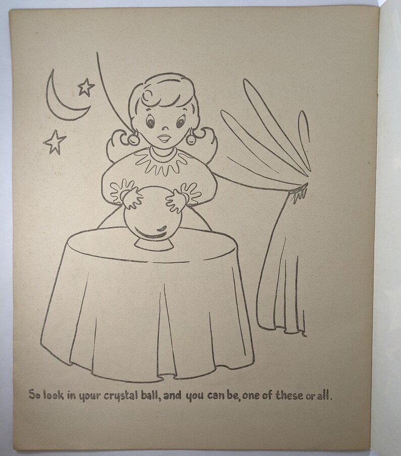 Make Believe Land Vintage Coloring Book MCM Ephemera Large - Etsy