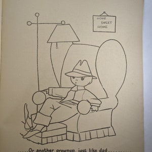 Make Believe Land, Vintage Coloring Book, MCM Ephemera Large Book to ...