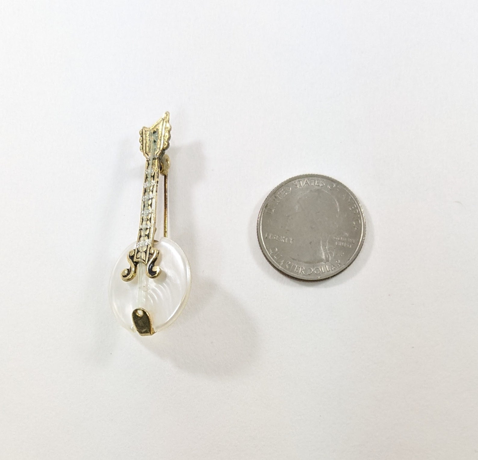 Mother of Pearl Banjo Brooch Made in Spain Vintage Musical - Etsy
