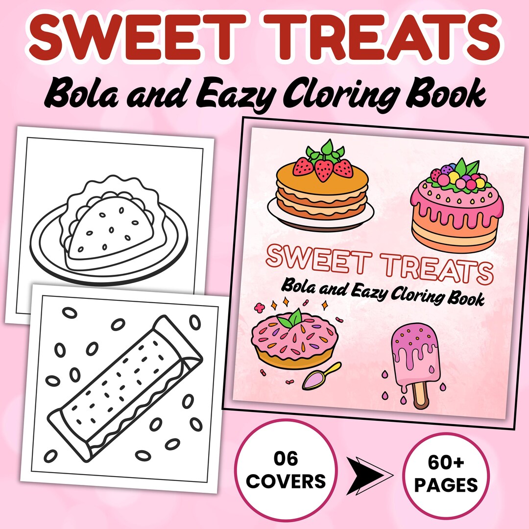 Sweet Treats, Bold and Easy Coloring Pages, Sweet Coloring, Treats ...