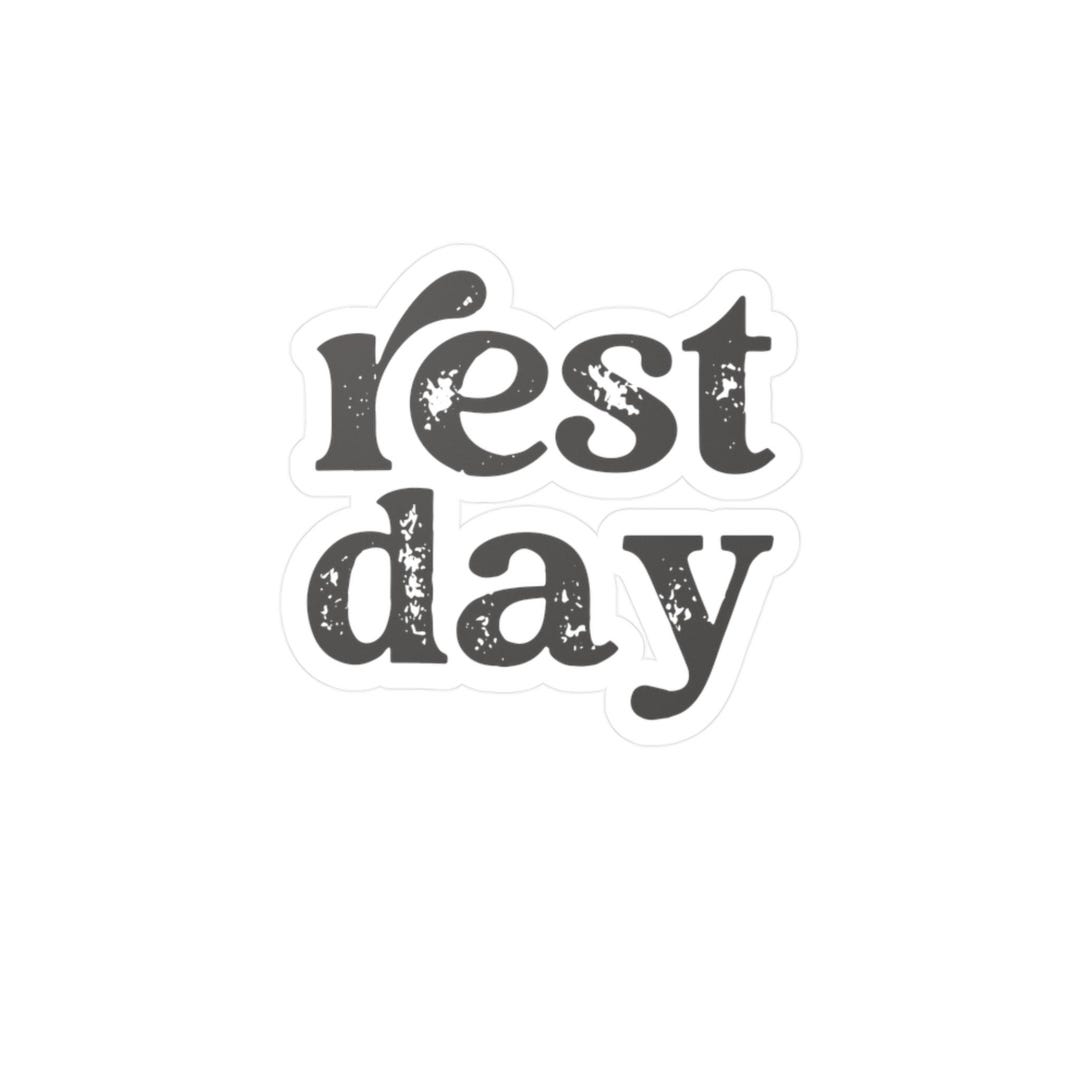Kiss-cut Vinyl Decals, Rest Day Decal, Active Recovery Day, Weight ...