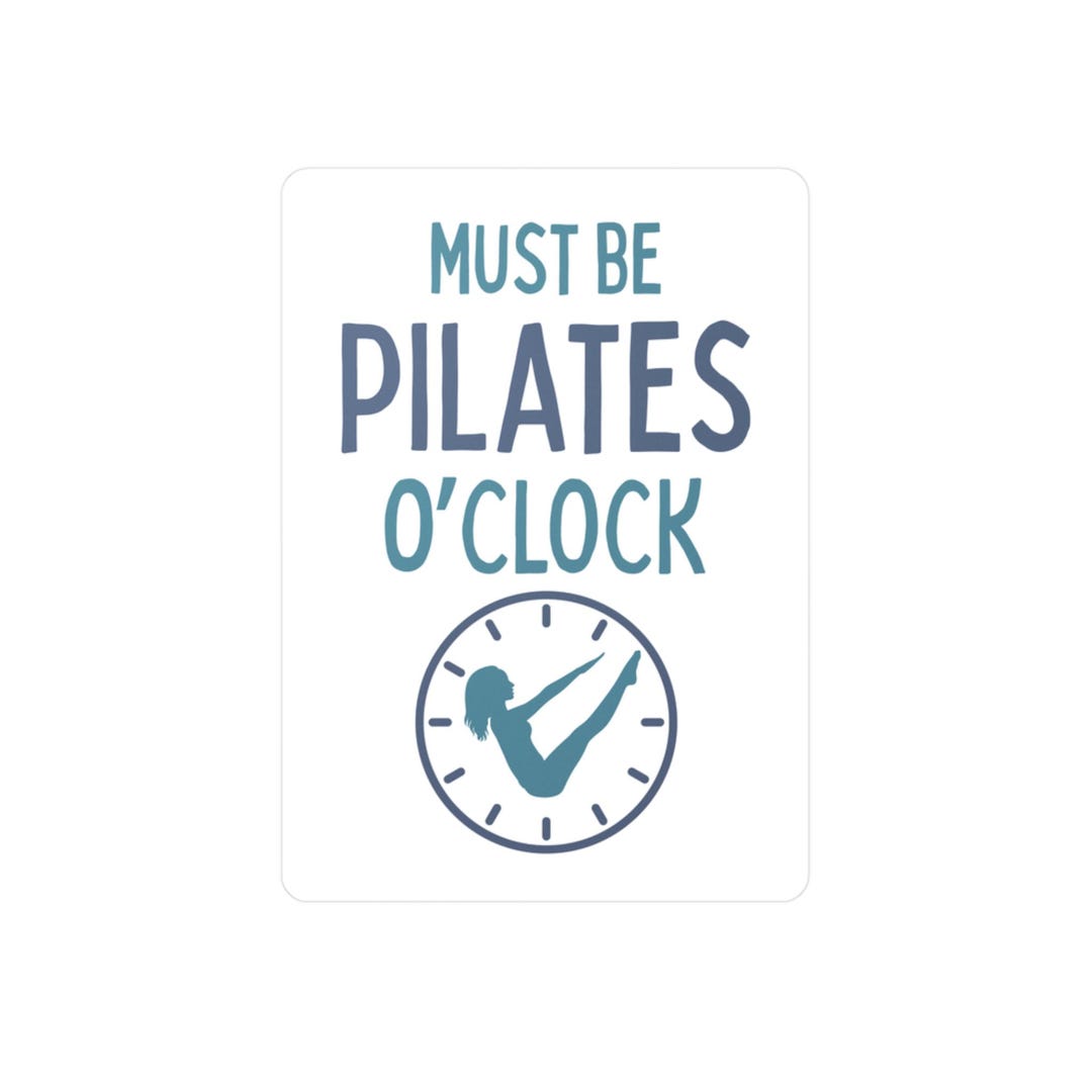 Funny Pilates Vinyl Decal: Pilates Studio Decor, Water Bottle Sticker ...