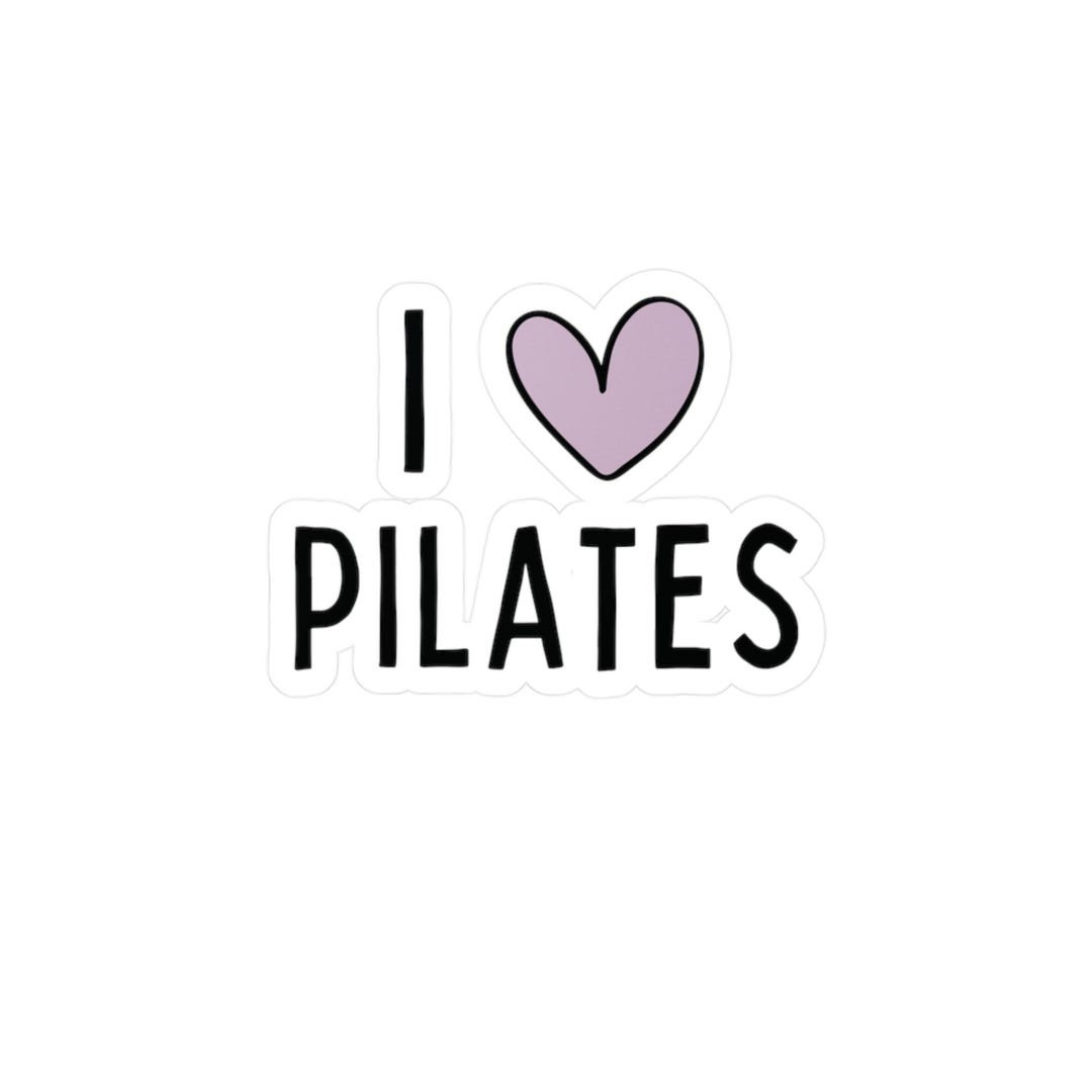 Pilates Vinyl Decal: I Love Pilates Water Bottle, Laptop Sticker - Etsy