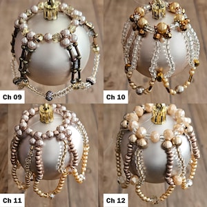 Hand Beaded Baubles chestnut Collection Tree Ornaments Christmas Gift ...