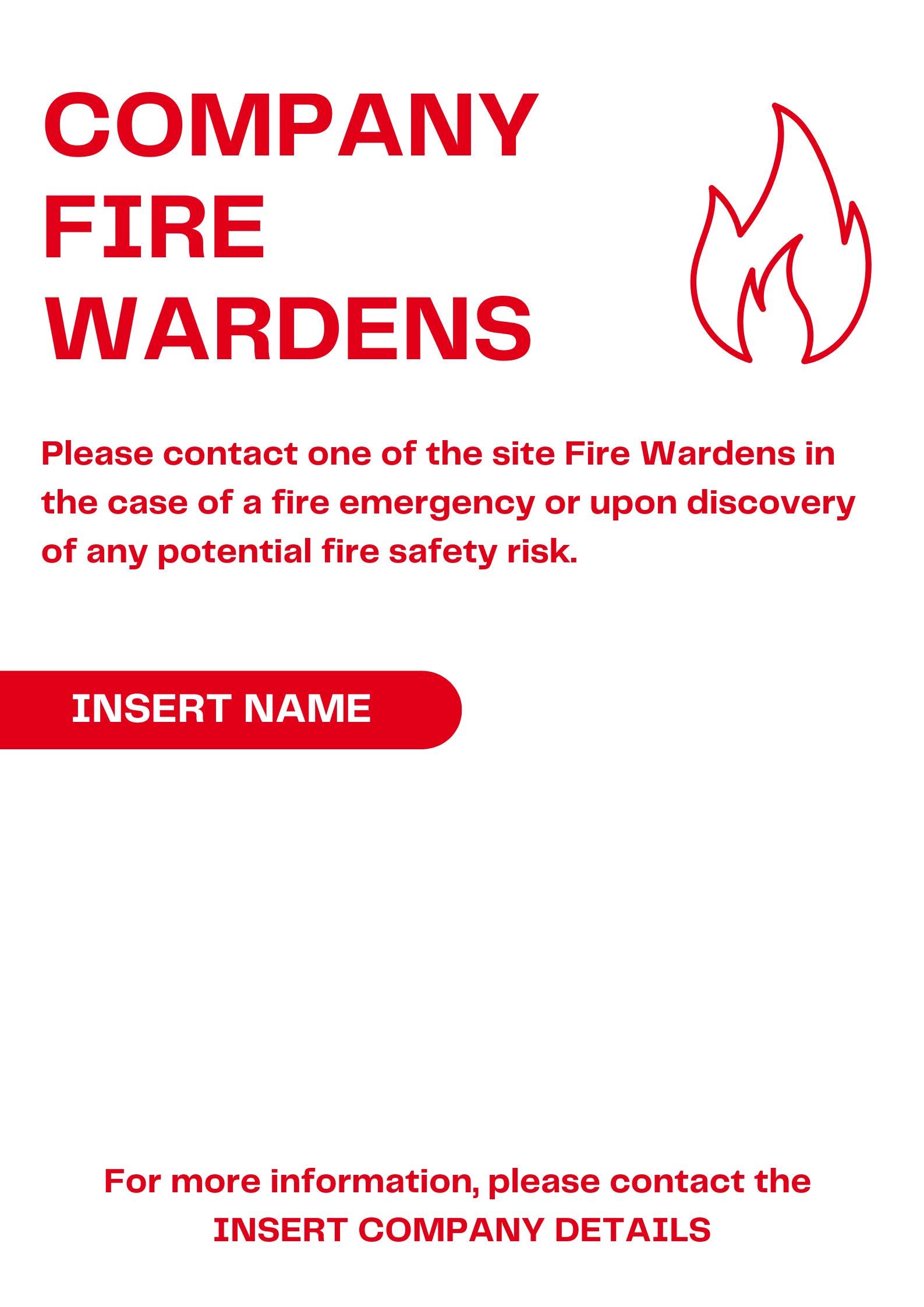 Fire Warden Poster - Etsy