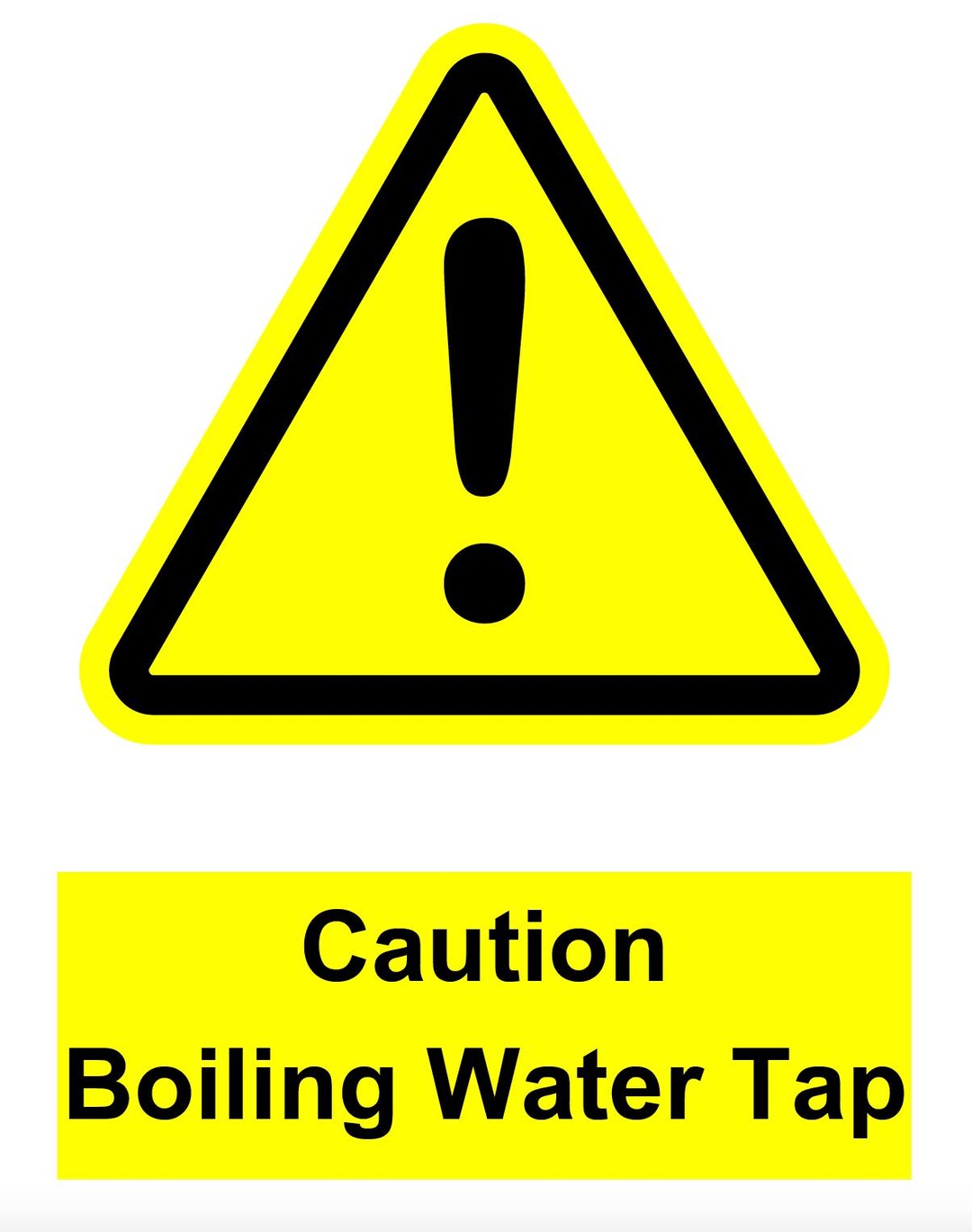 Caution Boiling Water Tap Poster - Etsy