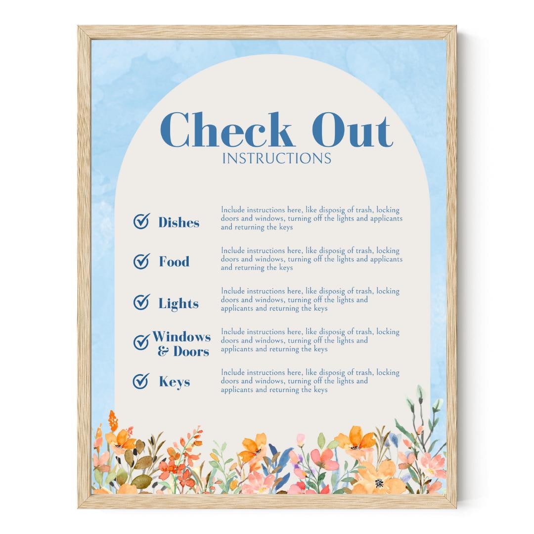 Airbnb Checkout Instructions | Airbnb Checkout Checklist | Checkout ...