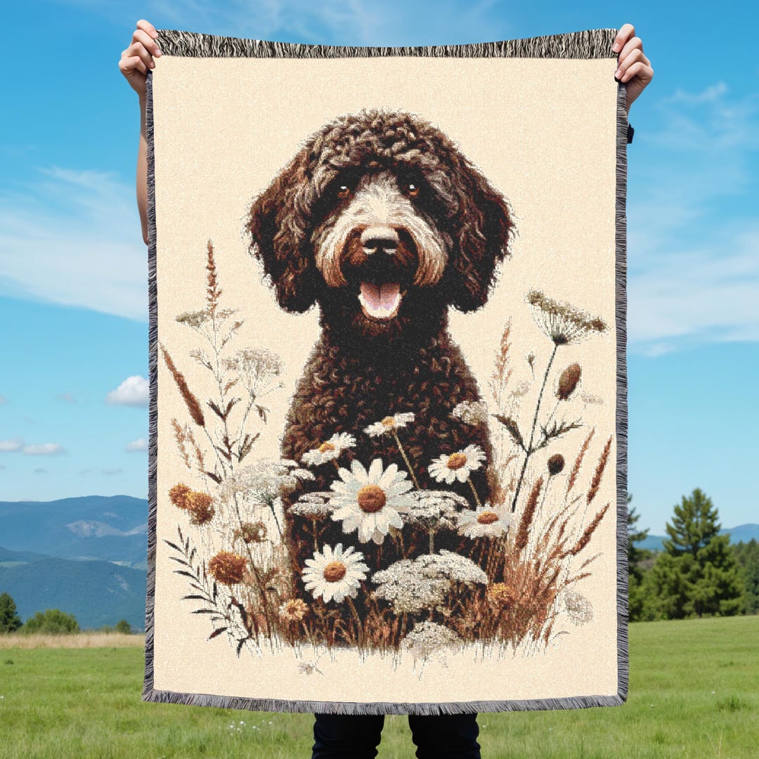 Labradoodle Blanket, Cozy Woven Throw for Home Decor, Perfect Gift for ...
