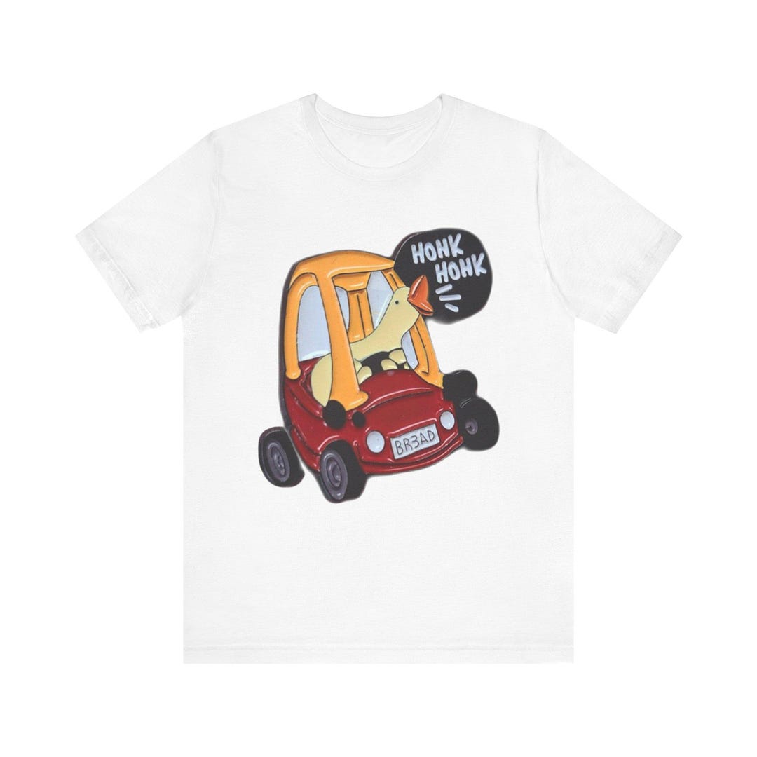Funny Duck Meme Unisex Tee, Road Rage, Cute Car Humor, Funny Road Rage ...