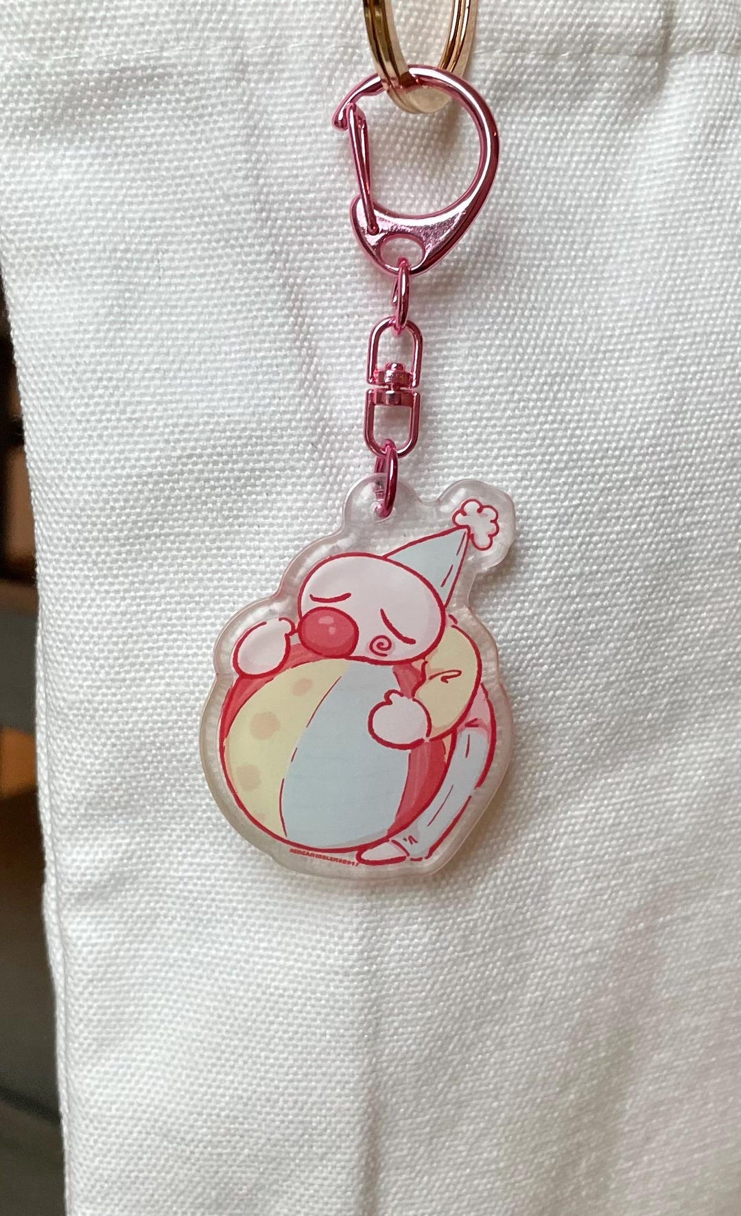 Sleeping Clown Keychain - Etsy
