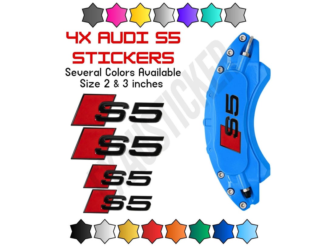 4x Audi S5 Brake Caliper Stickers, Audi Decals, Brake Caliper Decals ...